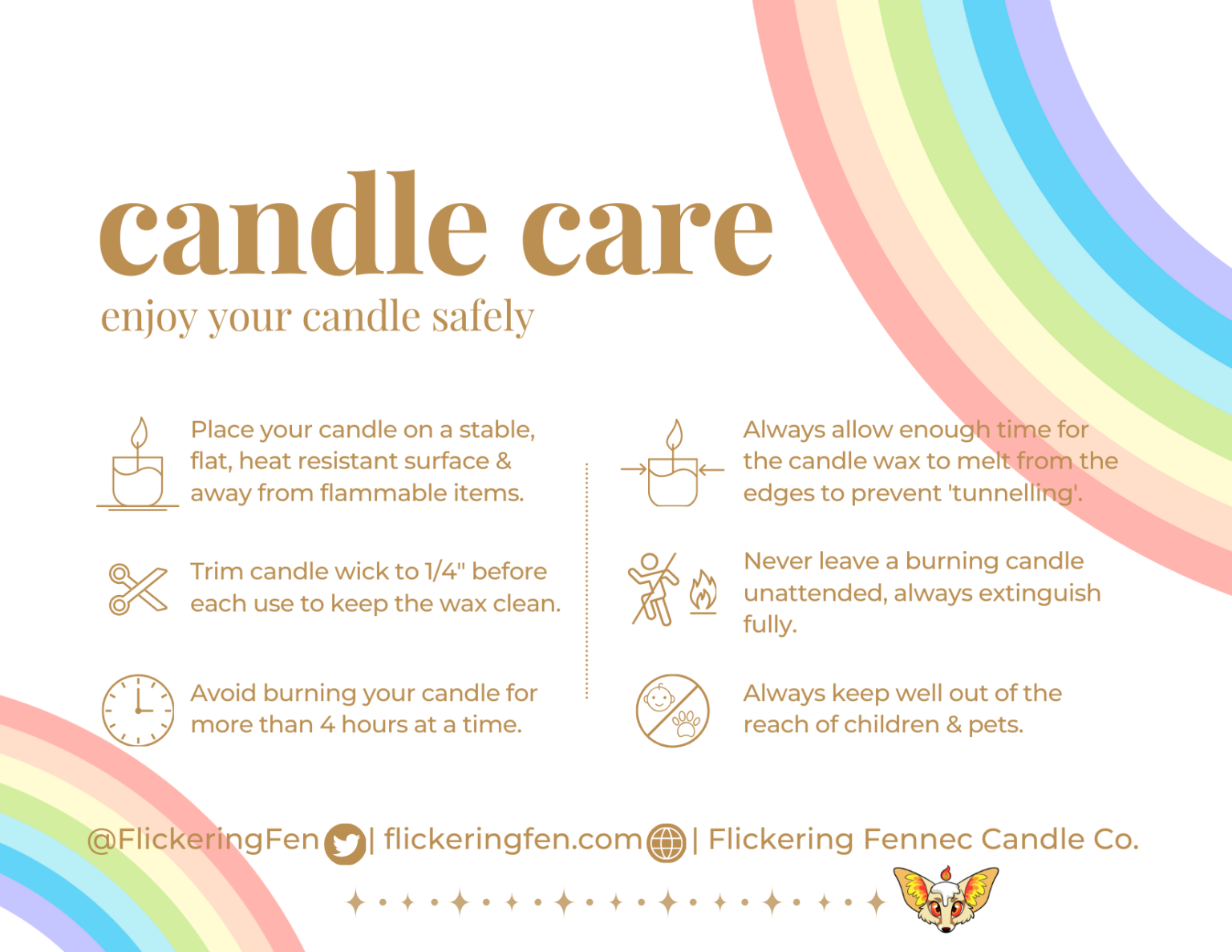 Candle Care Tips - A Few Things You Should Know! - Flickering Fennec ...