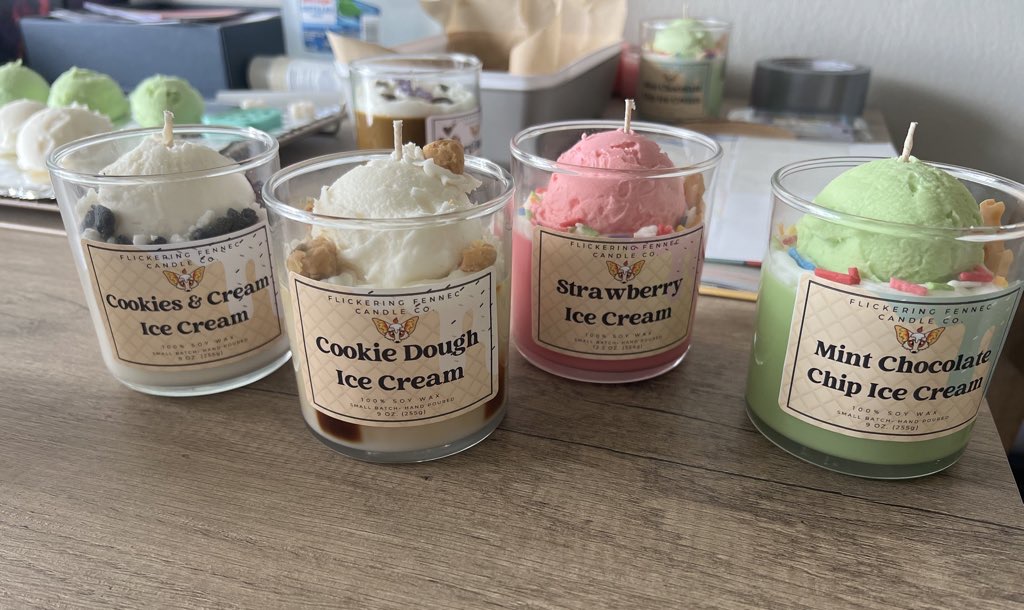 Time For Ice Cream 🍦 New Summertime Seasonal Candles Flickering